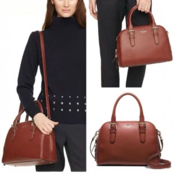 kate spade | Bags | Katespade Brighton Park Felix Satchel Brown Full ...